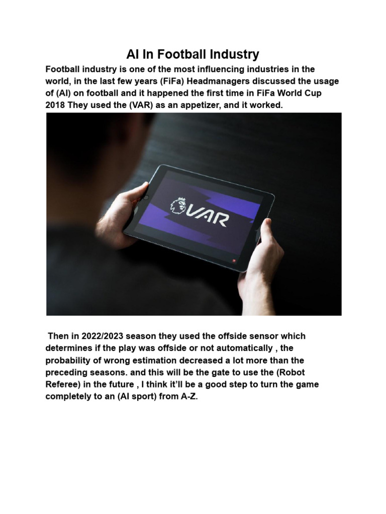 AI In Football Industry | PDF