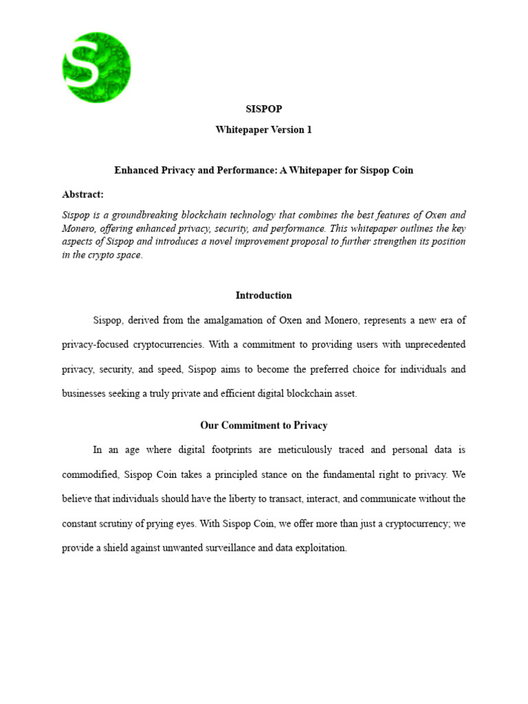 SISPOP Whitepaper | PDF