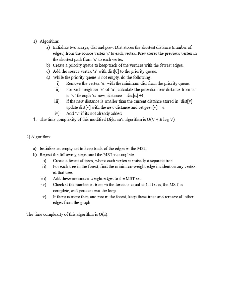 Algos HW3 | PDF