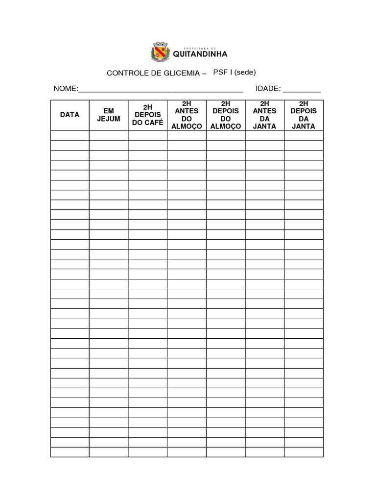 Controle de Glicemia | PDF
