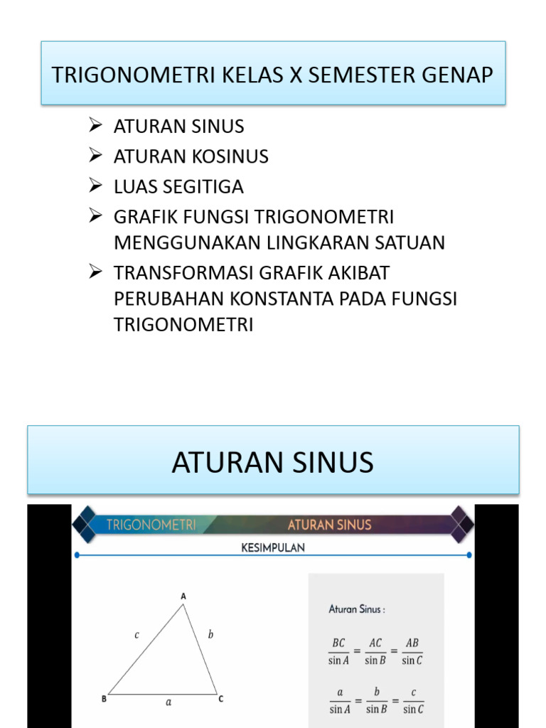 Trigonometri X Genap | PDF