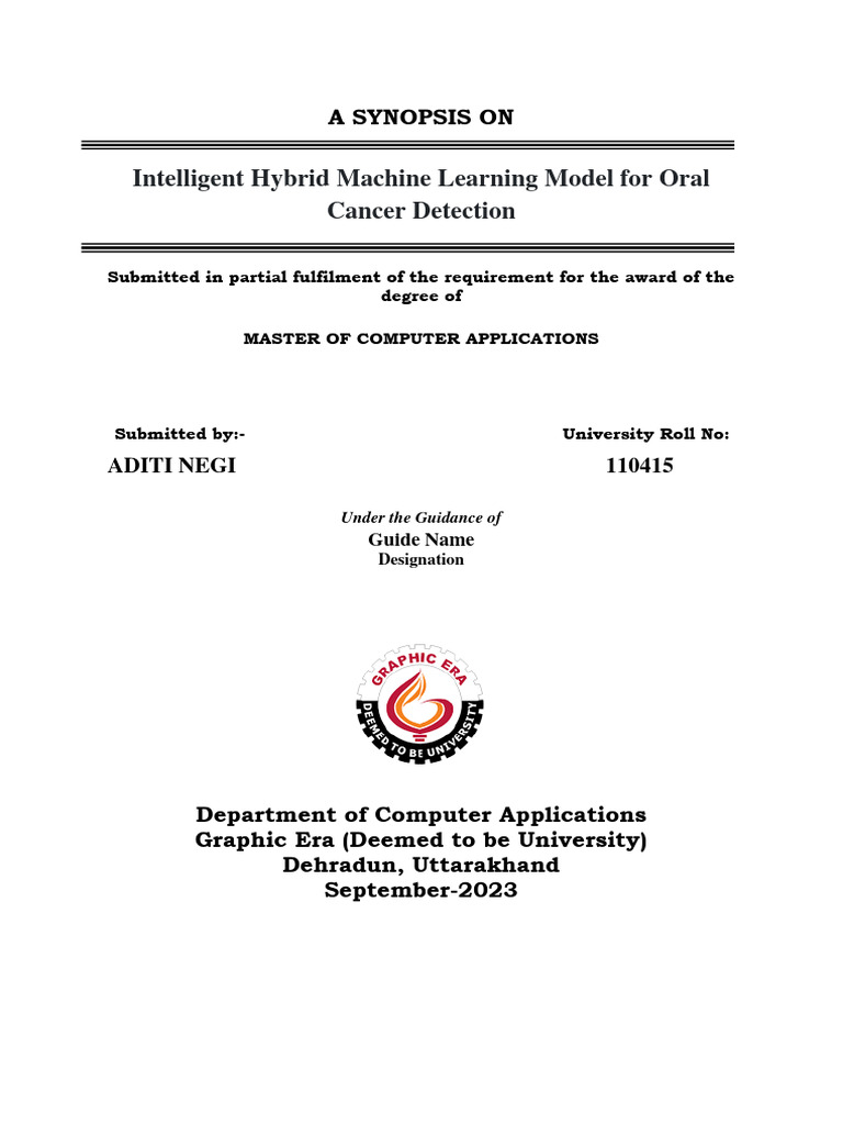 Hybrid ML Model for Oral Cancer Detection | PDF | Science & Mathematics ...