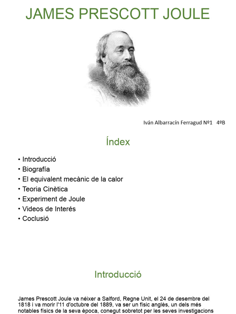 James Prescott Joule | PDF