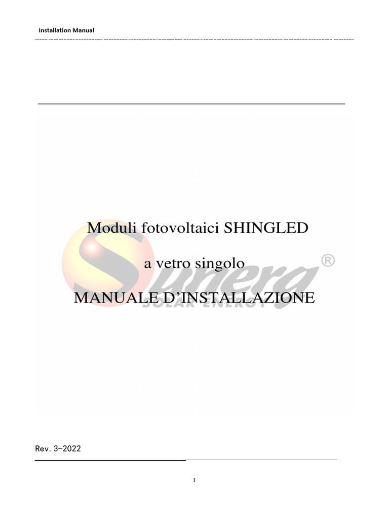 PV Module Installation Manual Rev.1 - 2023 | PDF
