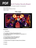 Scott Cawthon - The Completion Ending Speech (FNAF 6) Genius | PDF | Horror Video Games | Ios ...