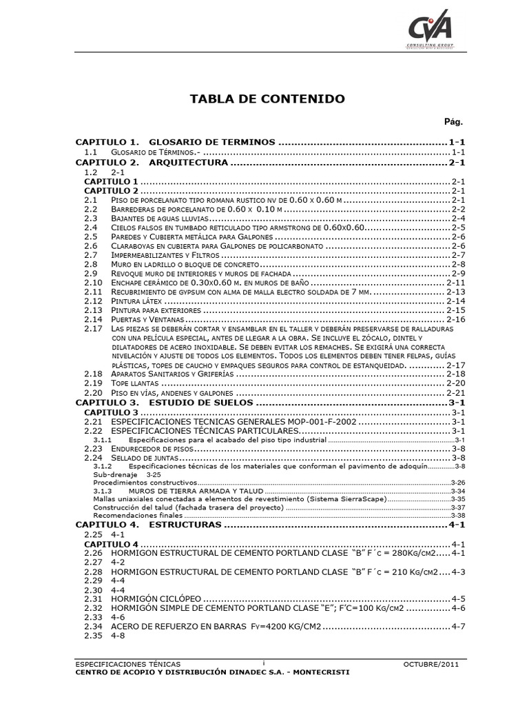 1-Especificaciones T+®cnicas | PDF | Contratista general | Arquitecto 1-Especificaciones T+®cnicas | PDF | Contratista general | Arquitecto
