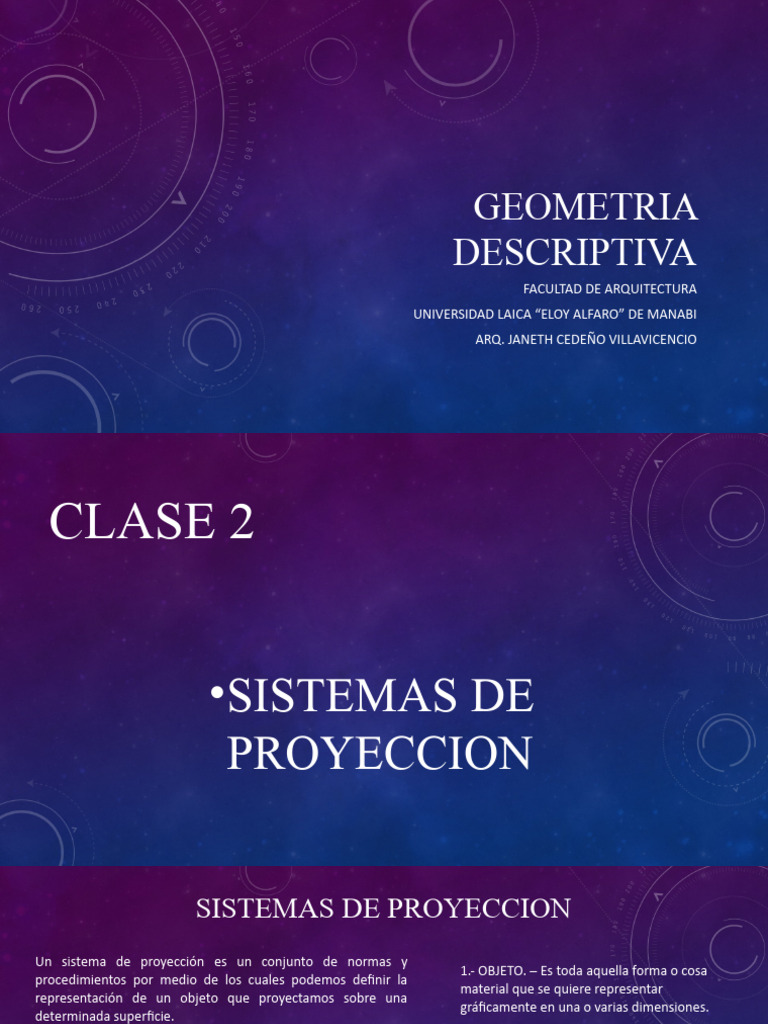 Sistemas de Proyección en Geometría Descriptiva | PDF | Geometría ...