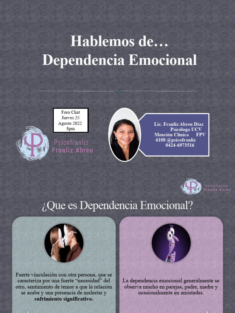 Dependencia Emocional | PDF | Temor | Amor