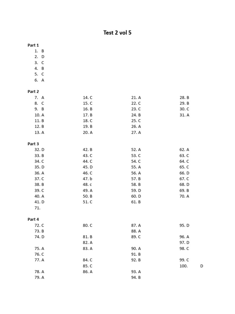 Test 2 Vol 5 | PDF