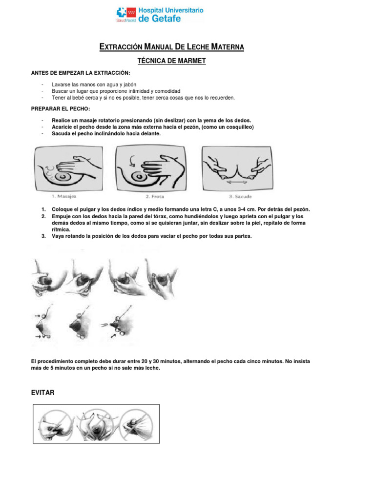 Técnica Marmet para Extracción de Leche | PDF | Relaciones personales ...