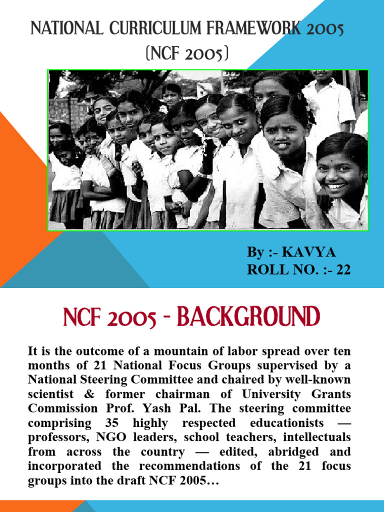 NCF 2005 Presentation KAVYA | PDF | Career & Growth | Wellness