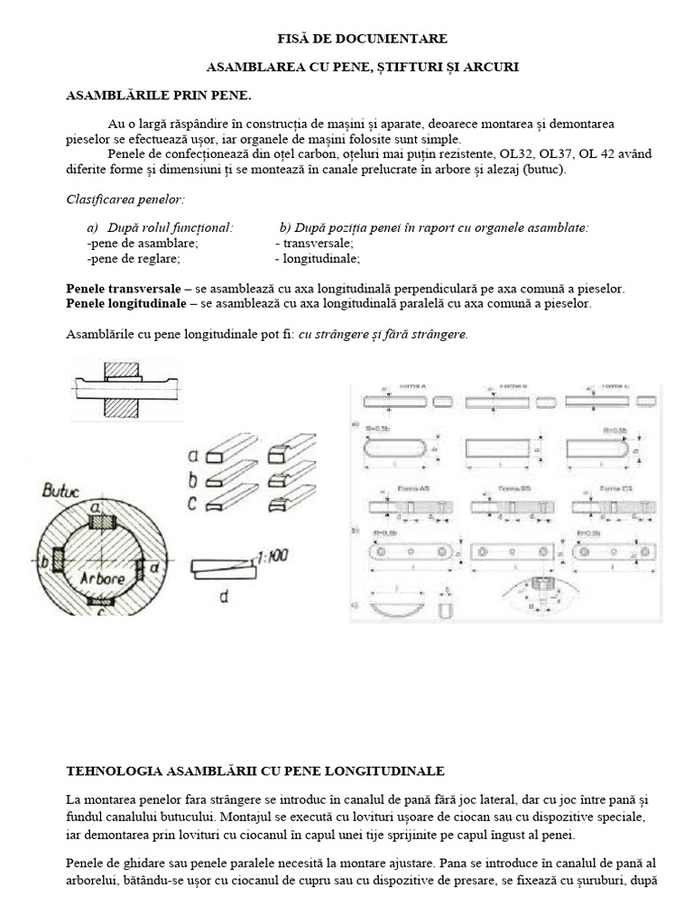 Asamblarea Cu Pene, Stifturi Si Arcuri | PDF