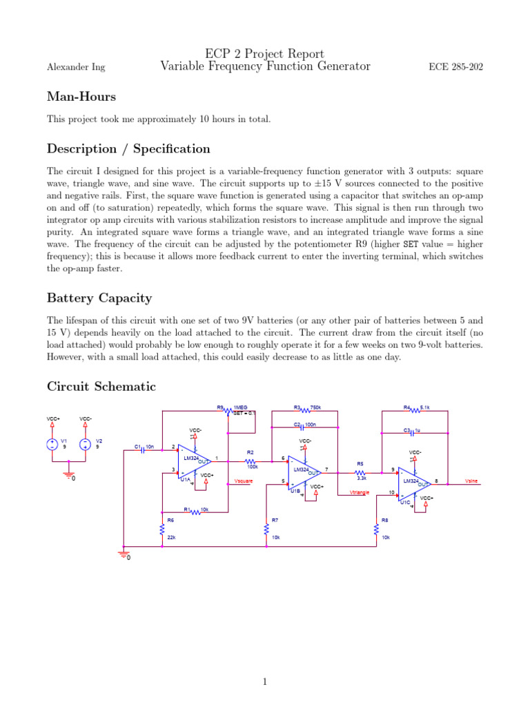 ECP 2 Report | PDF | Operational Amplifier | Analog Circuits