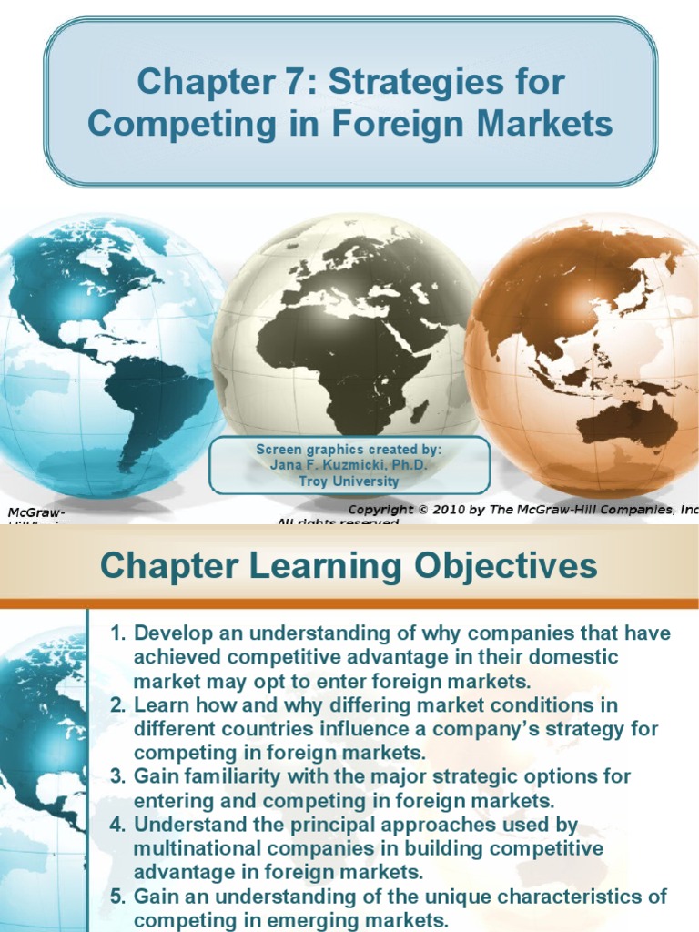 Competing in Foreign Markets | Competitiveness | Strategic Management