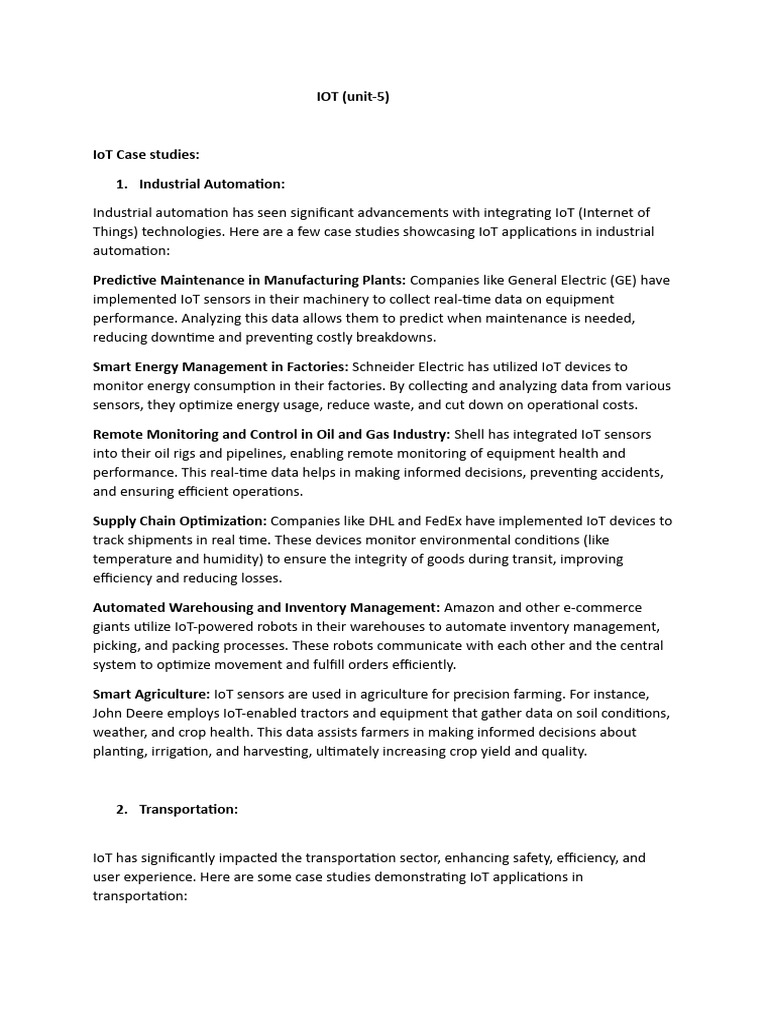 IOT (Unit 5) | PDF