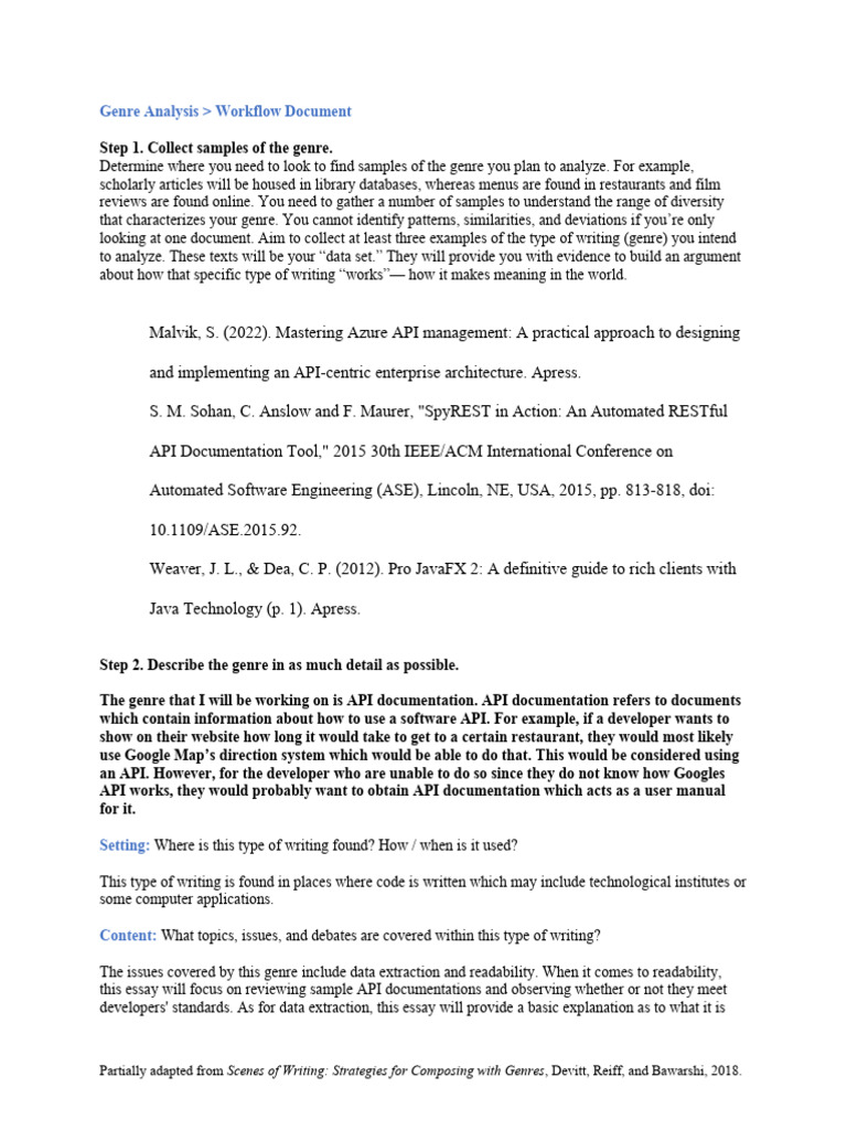 Prewriting - GA Workflow Document ISP100 | PDF | Genre | Software