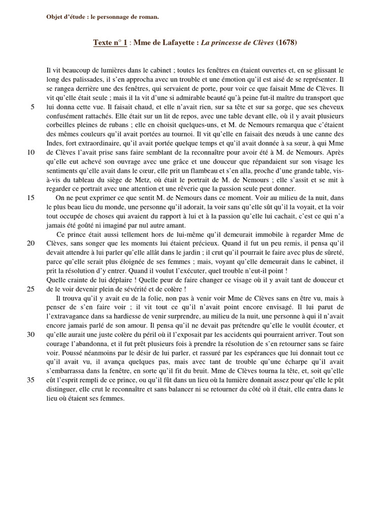 La Princesse de Cleves Texte | PDF