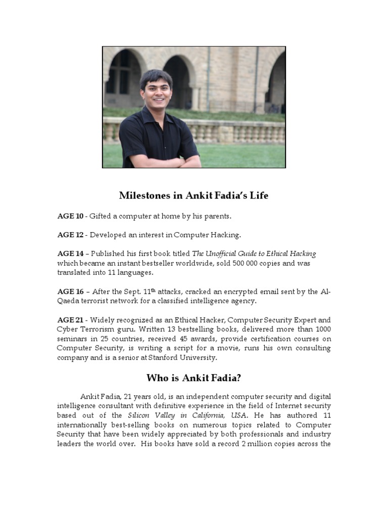 Ankit Fadia | PDF | Security Hacker | Computer Security