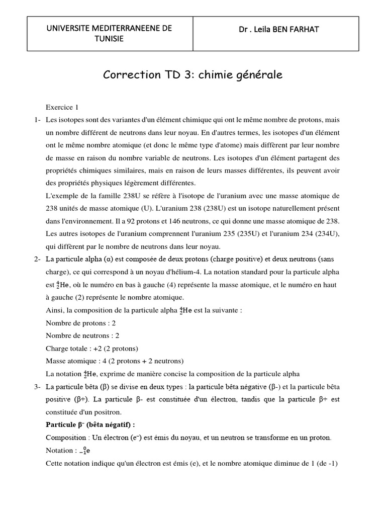 Correction TD 3 | PDF