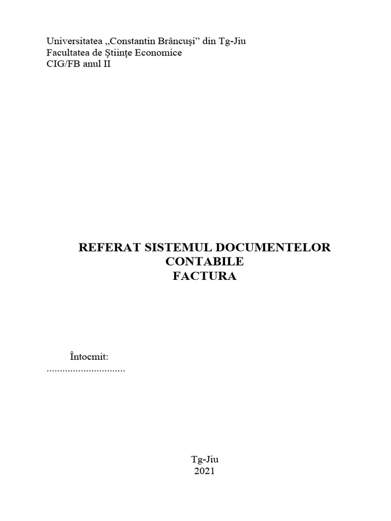 Exemplu Proiect SDC Factura | PDF