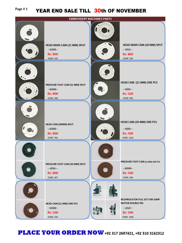 Emb Parts Year End Sale Till 30 Nov 2022 | PDF