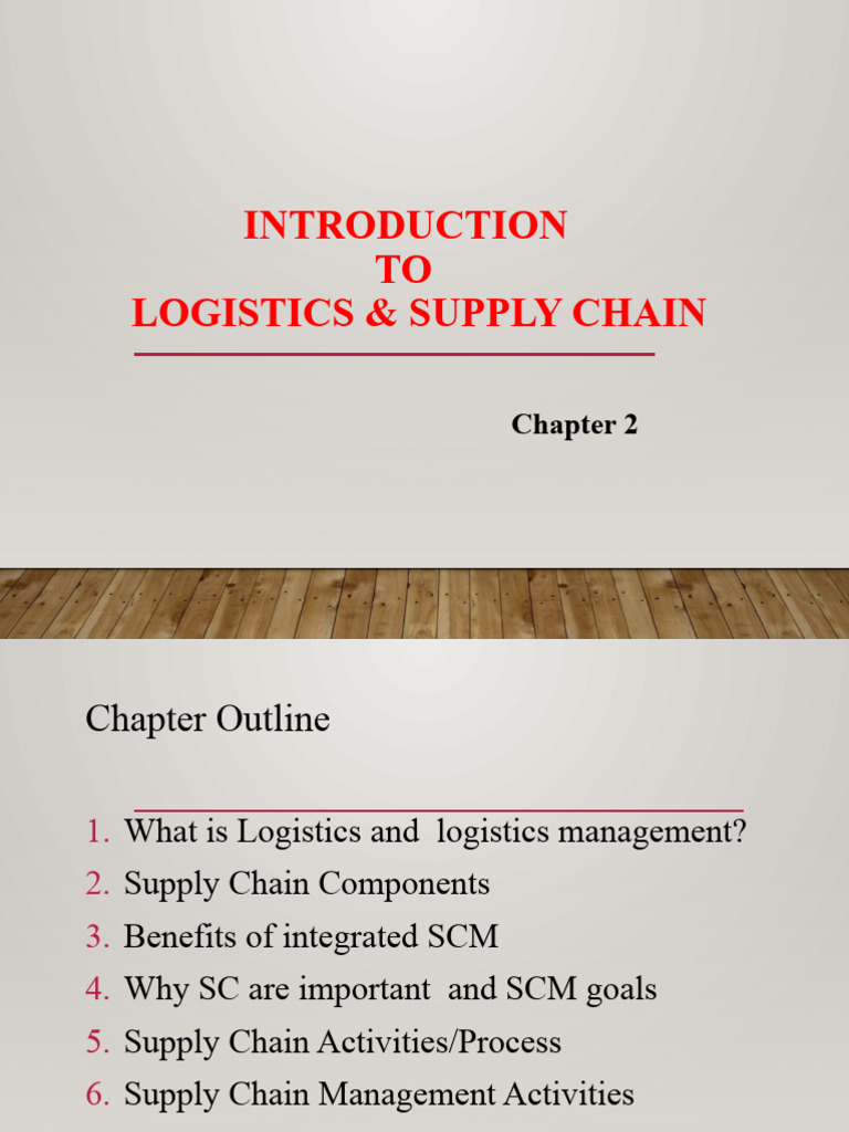 Introduction SCM & Logistics | PDF