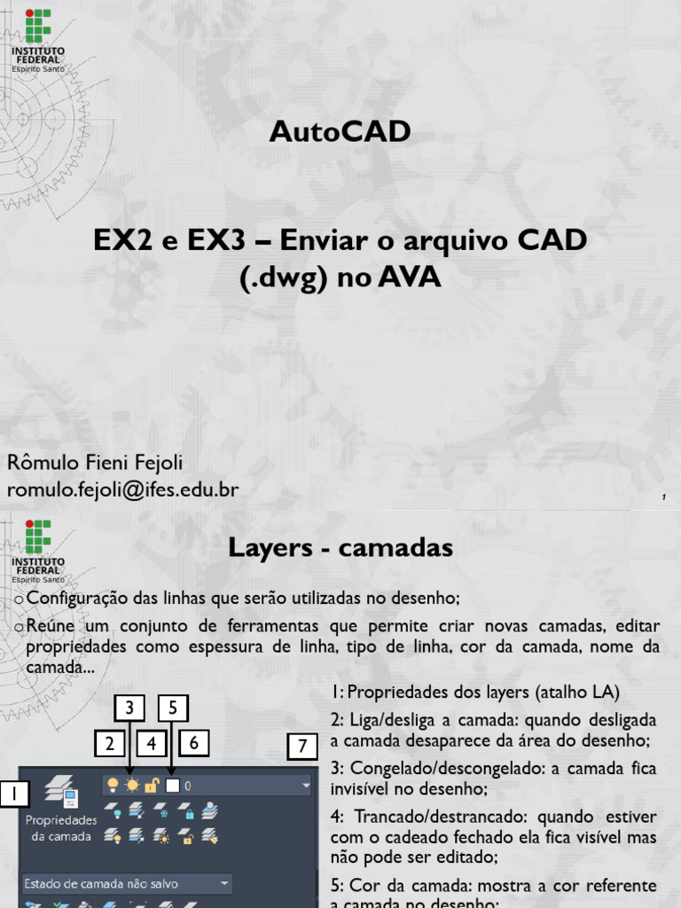 Aula CAD 02 - Folha A4 e Camadas - Ex2 e Ex3 | PDF