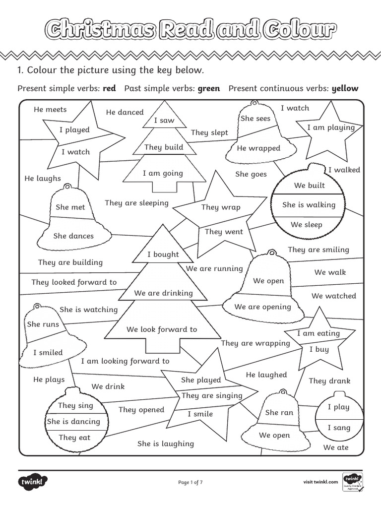 Christmas Parts of Speech Activity | PDF | English As A Second Or ...