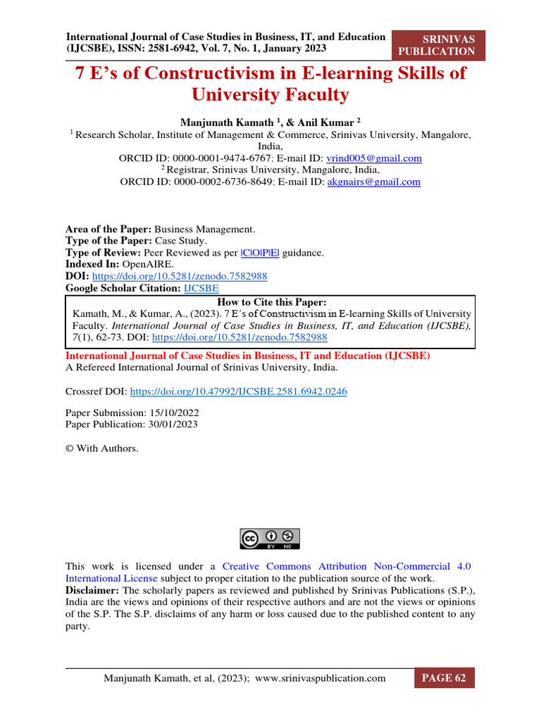 4 +7+E's+of+Constructivism+in+E-learning+Skills | PDF