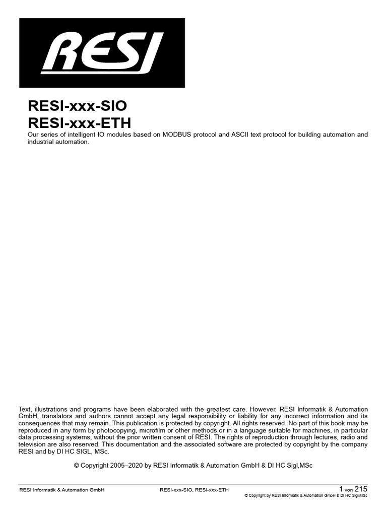 Resi M XXX Sio Eth En10 | PDF | Logic Gate | Electrical Wiring