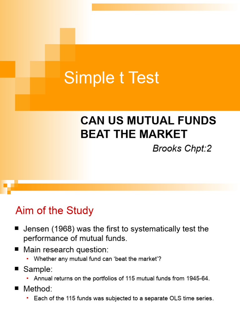 T - Test (Beating The Market) | PDF | Statistics | Regression Analysis