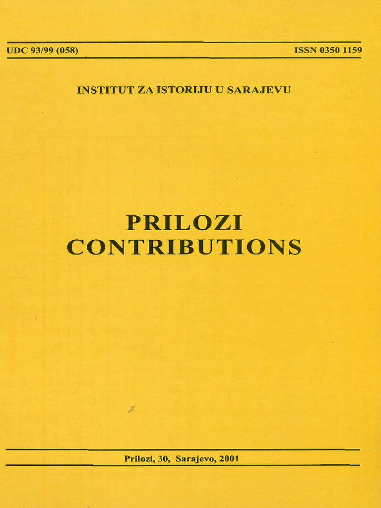Prilozi-30 Instituta Za Historiju | PDF | History