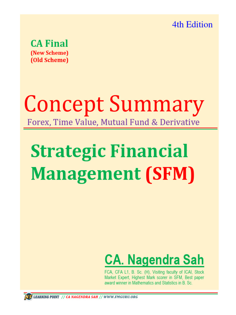 SFM Summary 4 Chapters | PDF