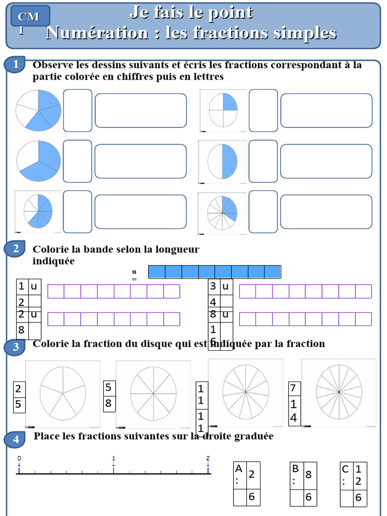 Évaluation des fractions en CM2 | PDF
