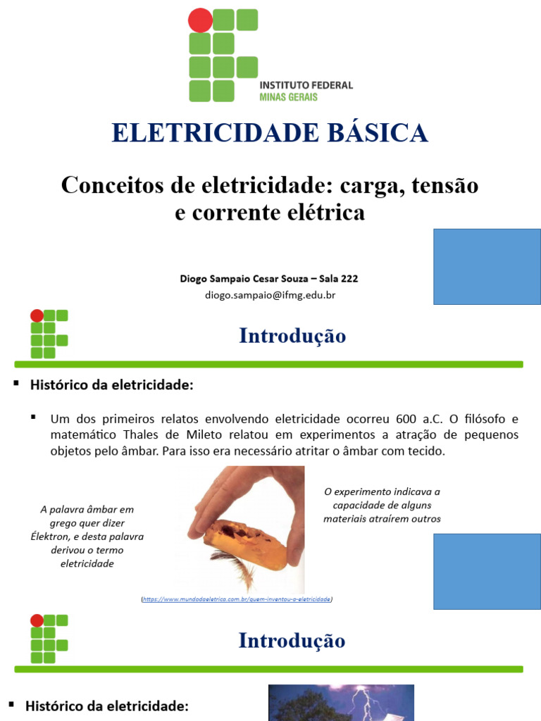 Aula02 - Conceitos de Eletricidade | PDF