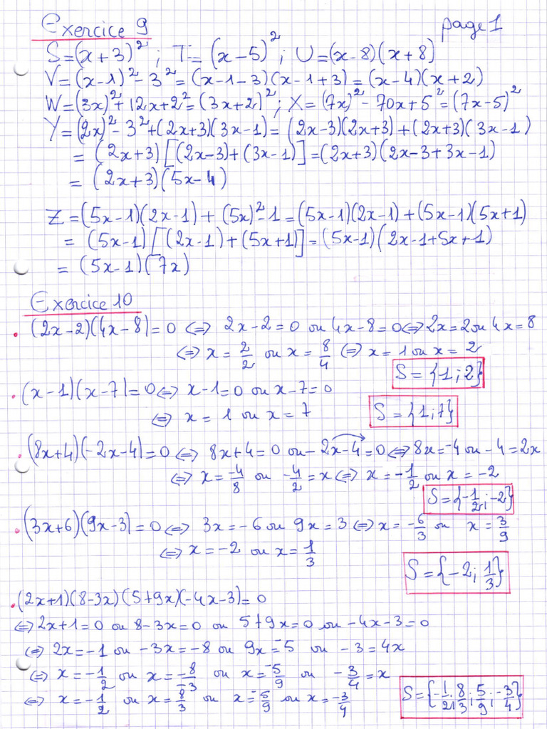 Corrigé Exo Maths | PDF