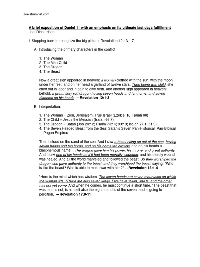 Daniel 11 Notes | PDF