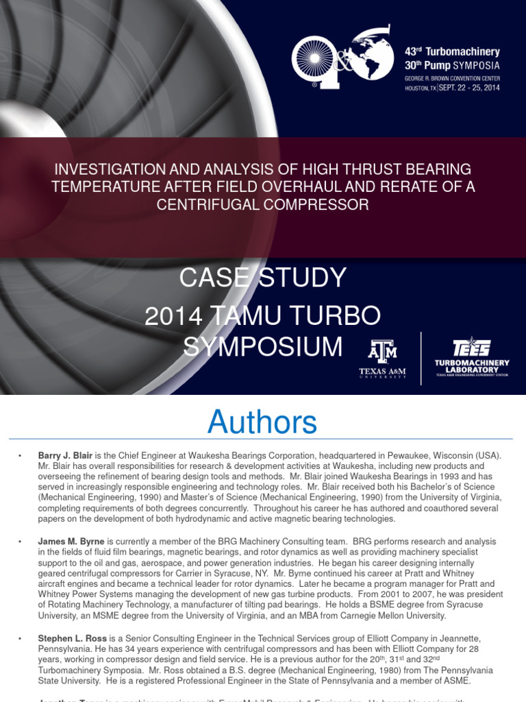 High Thrust Bearing Temperature Compressor Drive | PDF