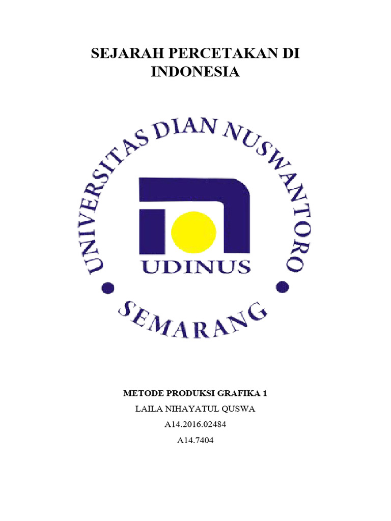 Sejarah Percetakan Di Indonesia | PDF | Sejarah