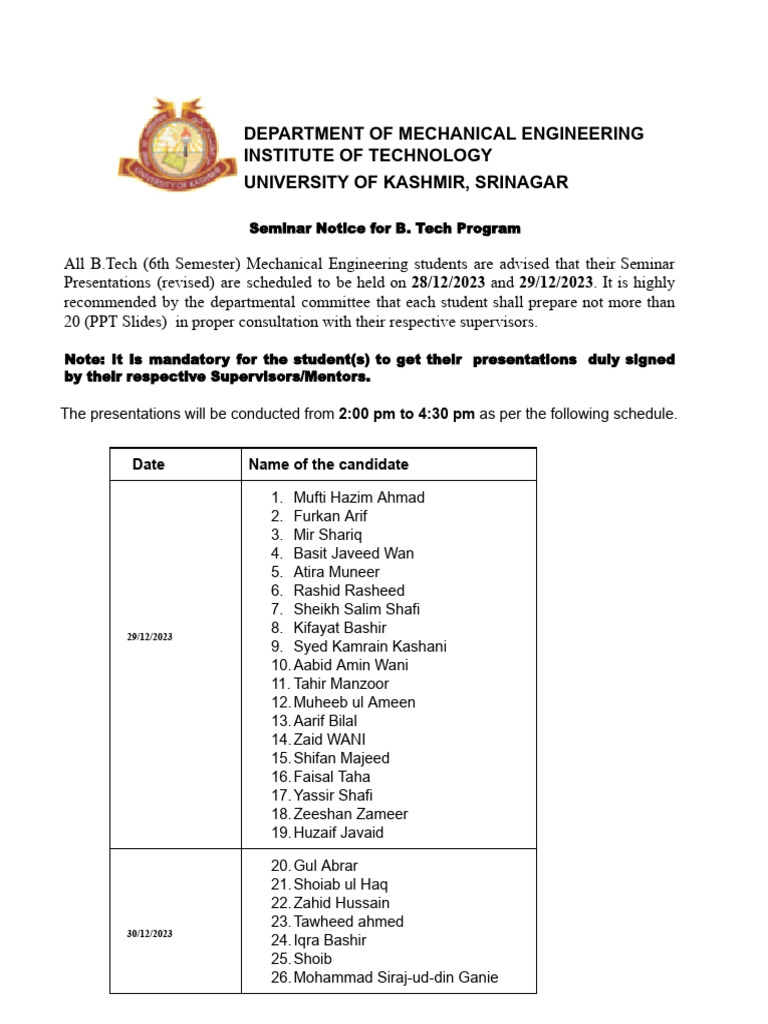 Btech-Final Presentation 6th DoME | PDF