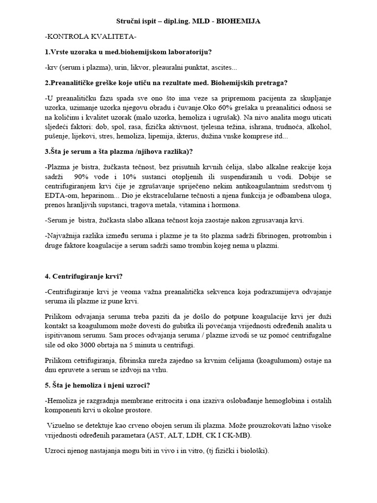 Biohemija Ispravljeno | PDF