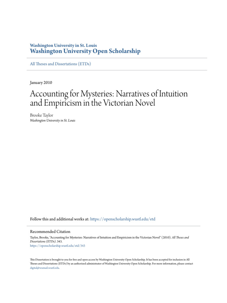 Accounting For Mysteries Narratives of I | PDF