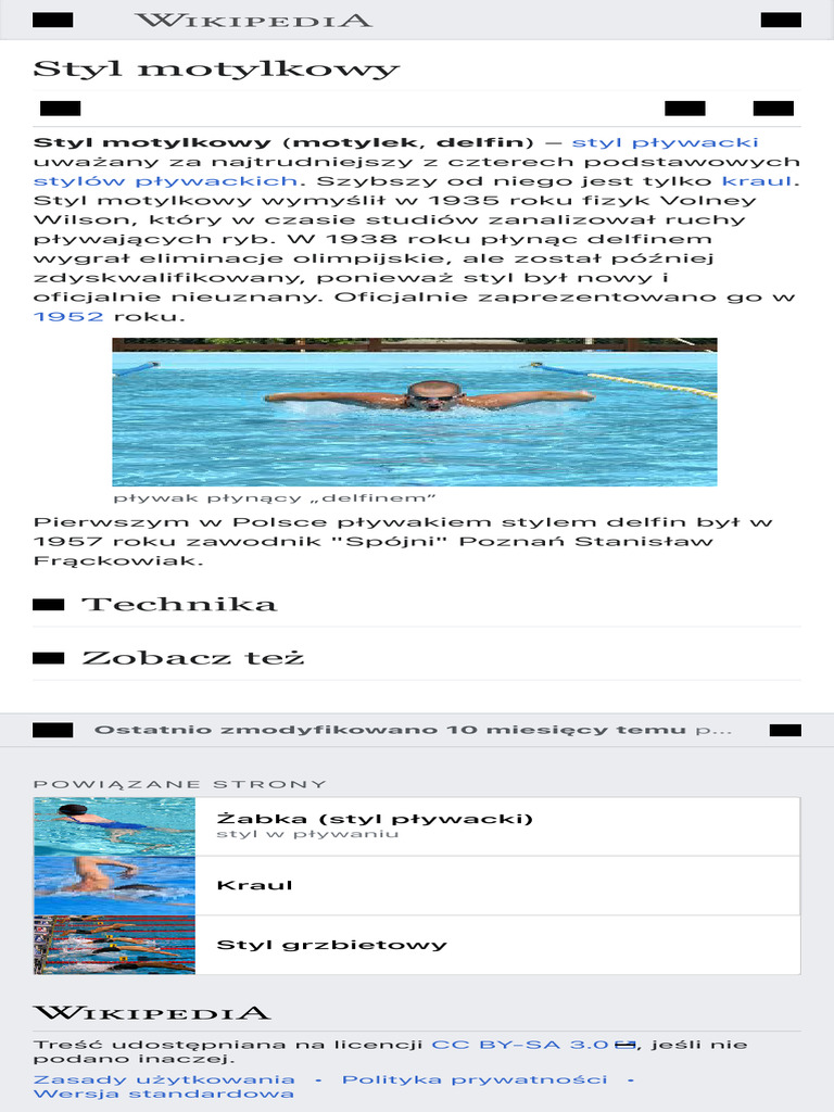 Styl Motylkowy - Wikipedia, Wolna Encyklopedia | PDF Styl Motylkowy - Wikipedia, Wolna Encyklopedia | PDF