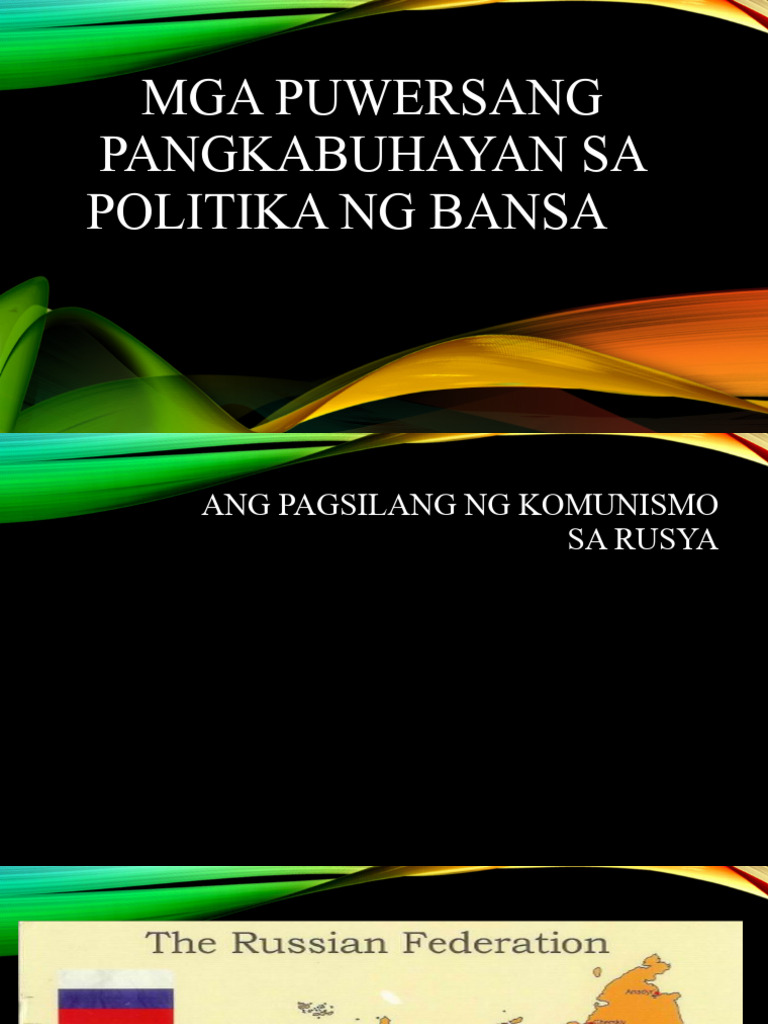 Mga Puwersang Pangkabuhayan Sa Politika NG Bansa | PDF