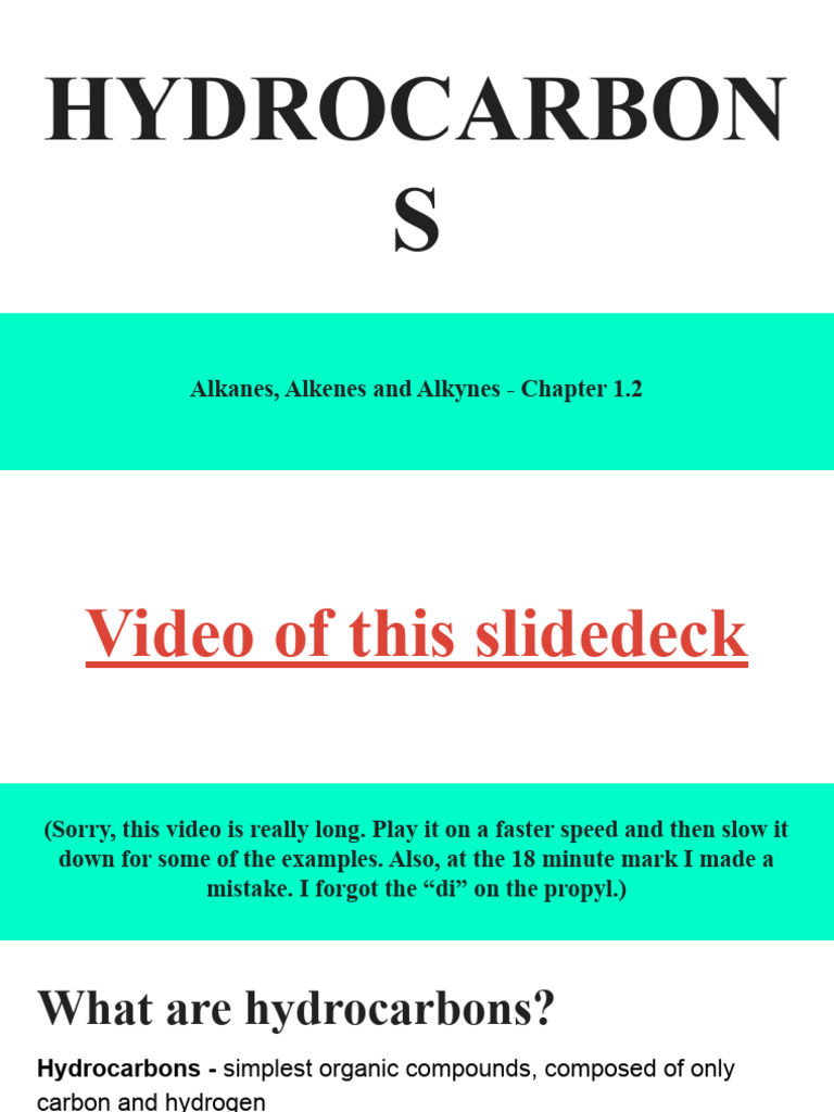 2.0 - Hydrocarbons | PDF