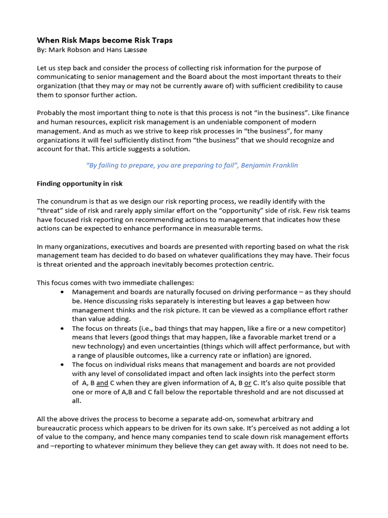 When Risk Maps Becomes Risk Traps | PDF