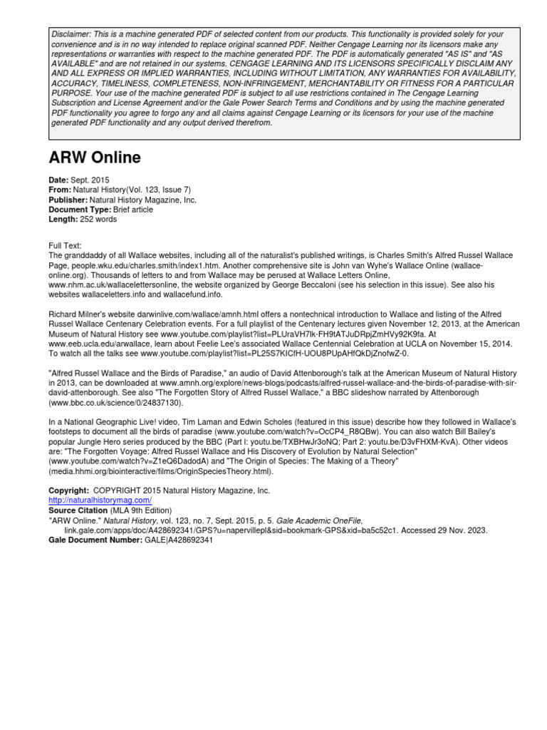 ARW Online | PDF
