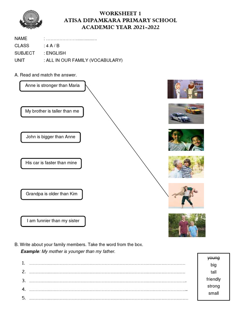 WORKSHEET 1 GRADE 4 | PDF