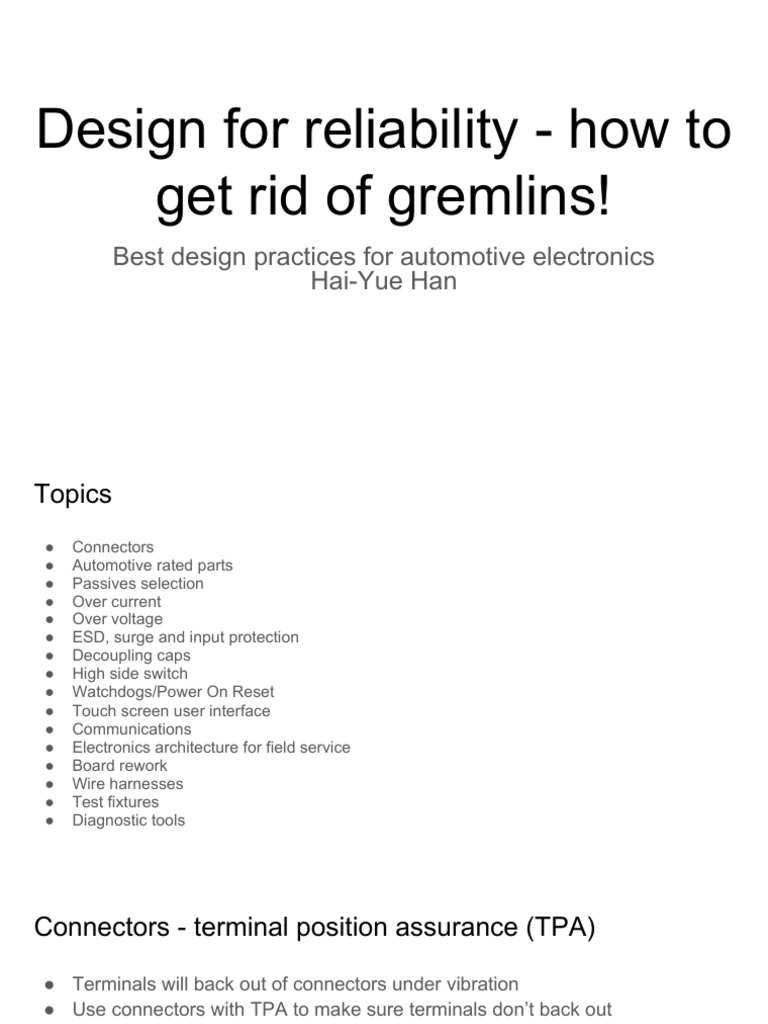 Design_for_Reliability | PDF