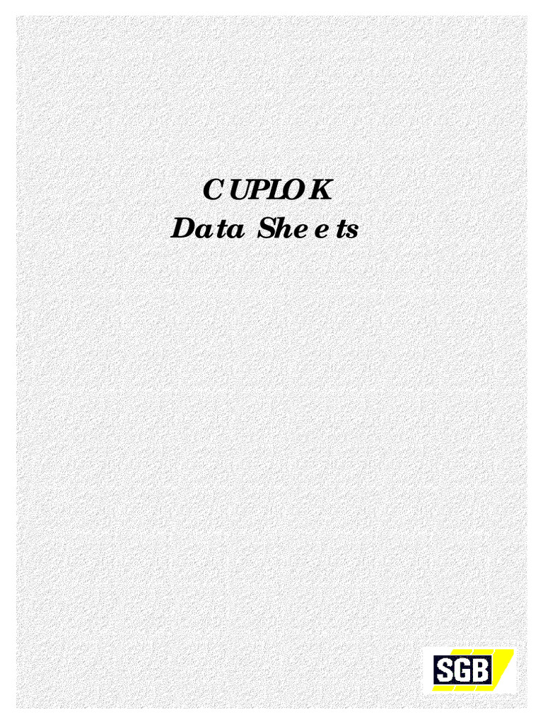 CUPLOK Data Sheets | PDF